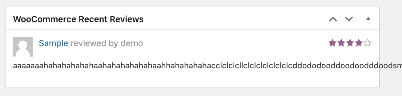 [GlobalStep - WooCommerce 4.8 RC 1] Long text Review appears misaligned on "WooCommerce Recent ...