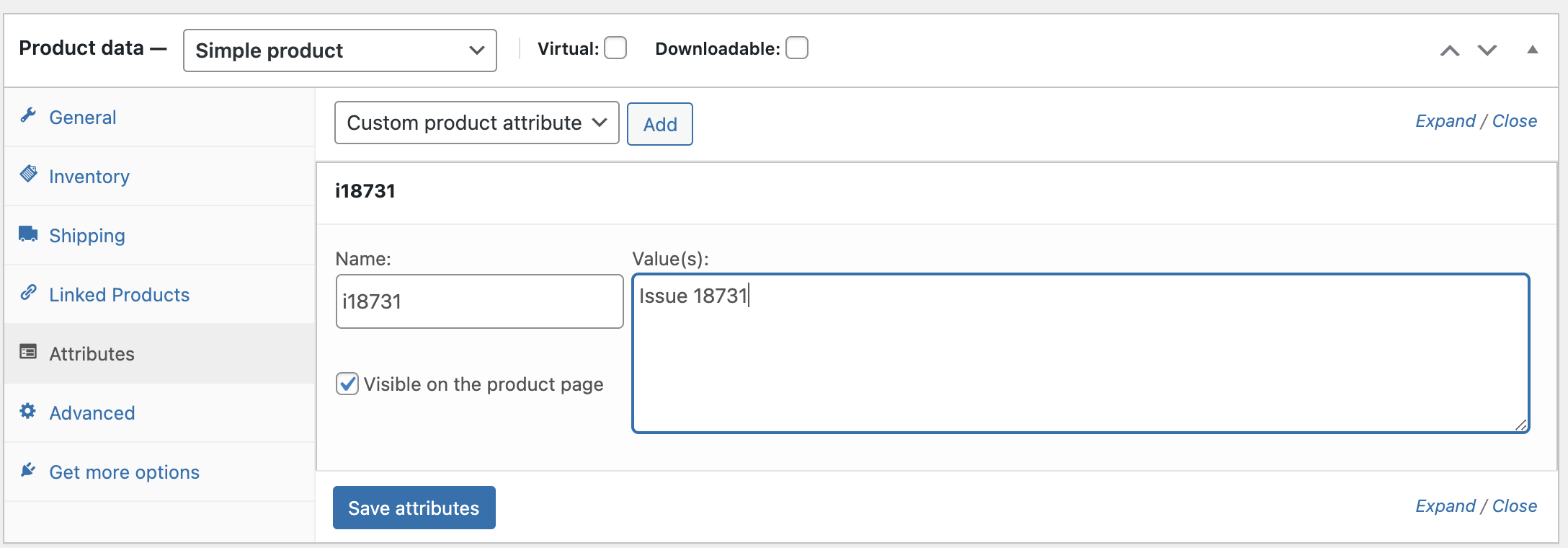 Attribute visibility not update or ignored on woo rest api put request ...