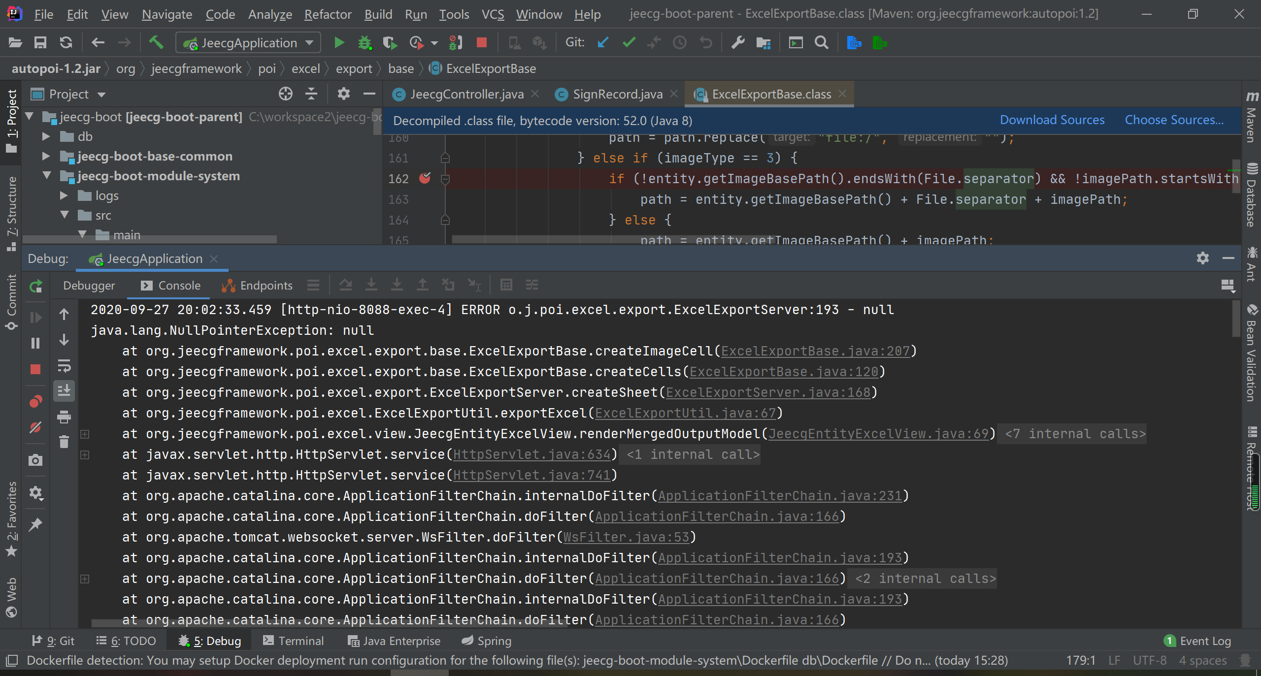 导出图片到Excel，按照官方文档，导出报错 · Issue #1811 · jeecgboot/JeecgBoot · GitHub