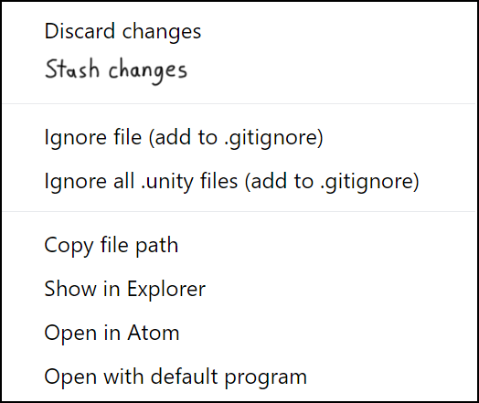 Add "Stash Changes" to changed file dropdown · Issue #8775 · desktop/desktop · GitHub