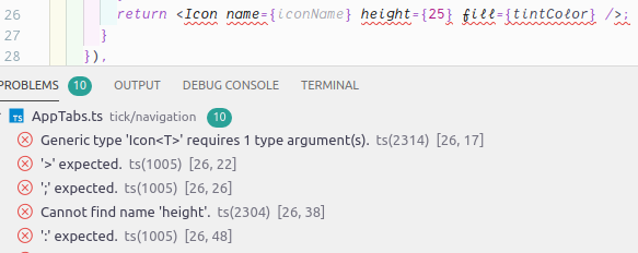 Createbottomtabnavigator Adding Tabbaricon Gives Unexpected Token Error · Issue 6114 · React