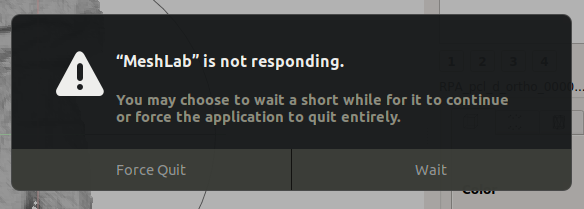 "MeshLab" is not responding. · Issue #1309 · cnr-isti-vclab/meshlab · GitHub