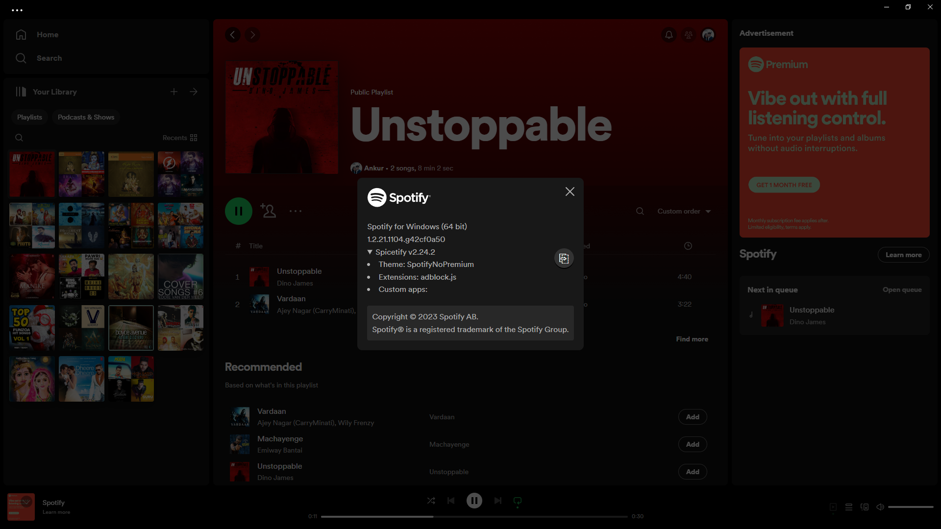 Audio Ads! · Issue #110 · Daksh777/SpotifyNoPremium · GitHub
