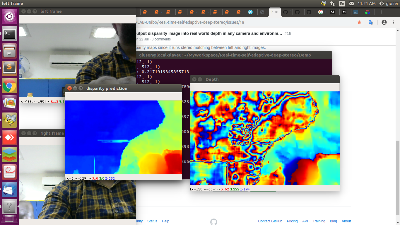how can we convert the output disparsity image into real world depth in any camera and ...