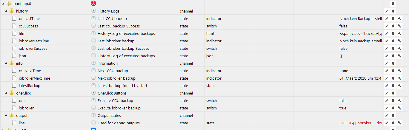 Fehlermeldung, dennoch läuft ein Backup · Issue #251 · simatec/ioBroker.backitup · GitHub