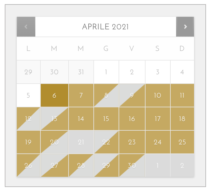 Fully booked days show as partially booked - Day after booking shows ...