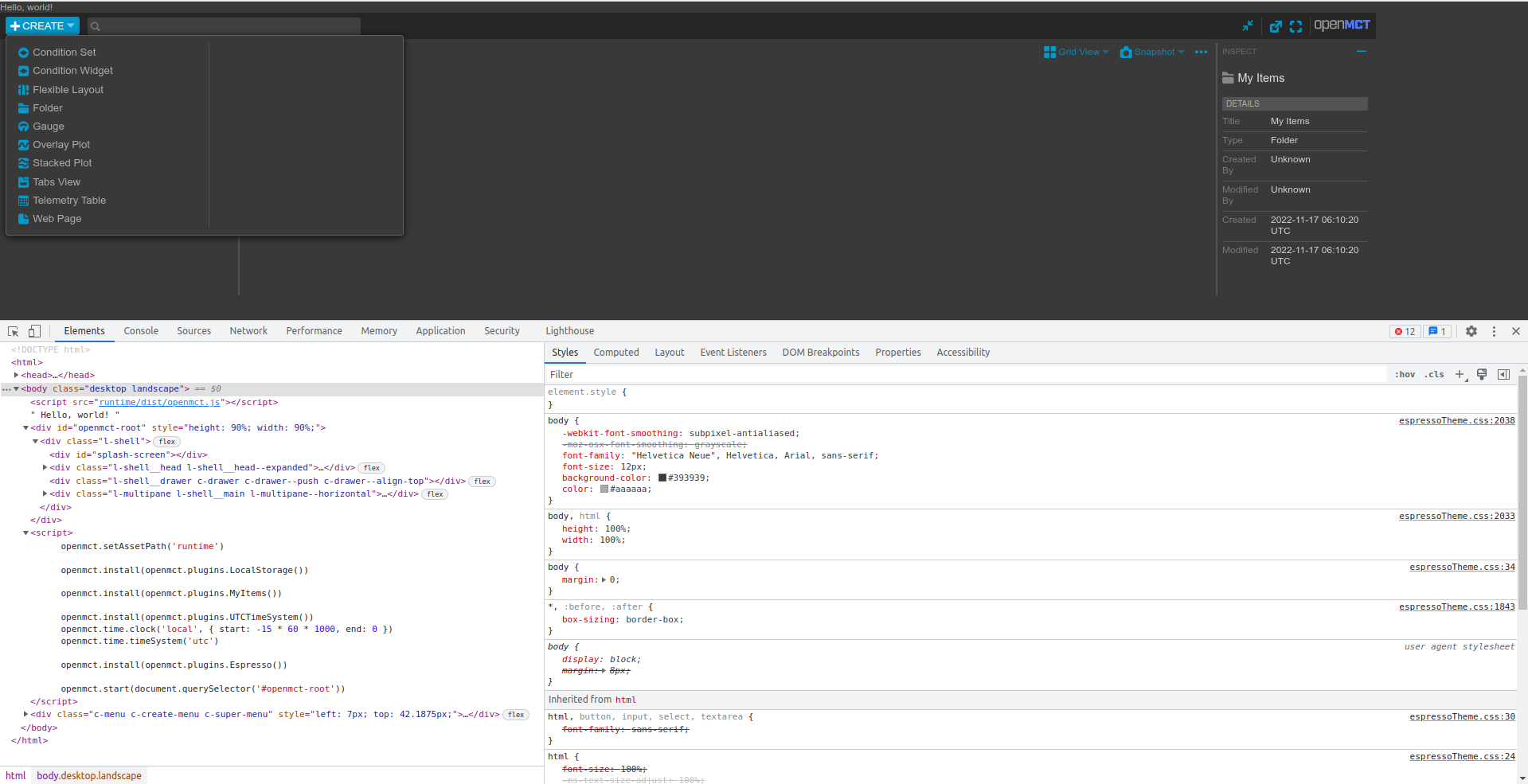 Start Openmct In Arbitrary Dom Element · Issue 5993 · Nasa Openmct · Github