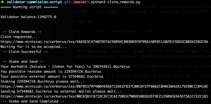 GitHub - Bluefren-Joey/validator-commission-script: Do more with your validator commissions