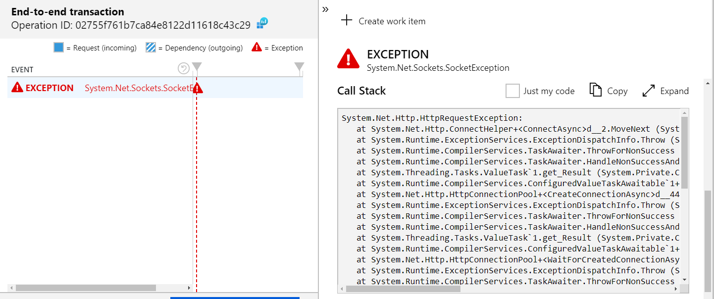 Azure Durable Function Throwing Exception On Application Insight The Requested Address Is Not