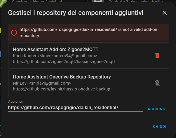 Invalid repository message · Issue #106 · rospogrigio/daikin_residential · GitHub