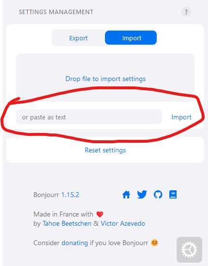 Is there any way to recover my settings? · Issue #150 · victrme/Bonjourr · GitHub