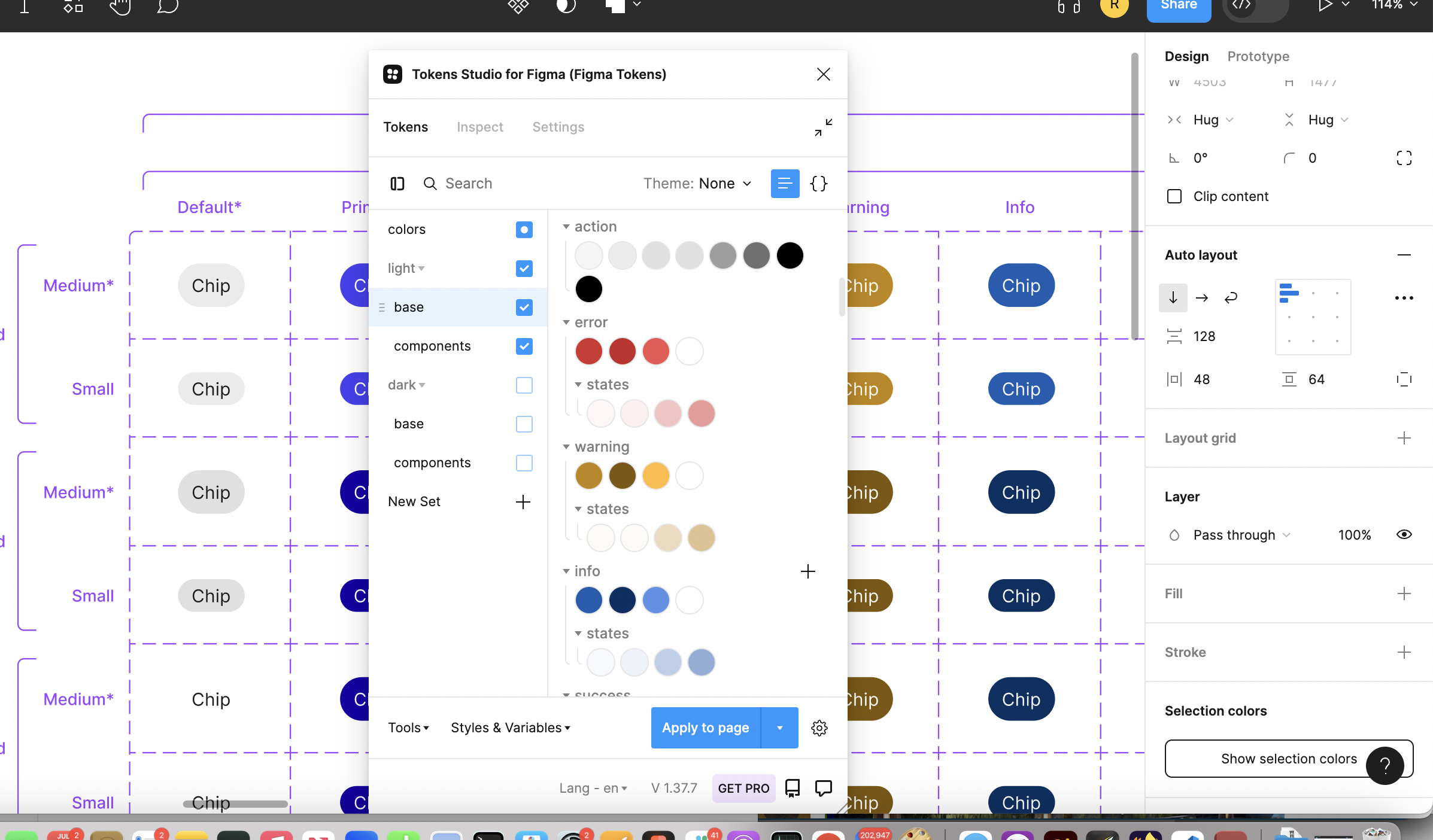 Tokens Studio for Figma is not working with MUI for Figma v5.14 - does not pull in base and ...