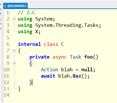 Missing 'using' for lifted compiler-generated helper · Issue #2609 · icsharpcode/ILSpy · GitHub