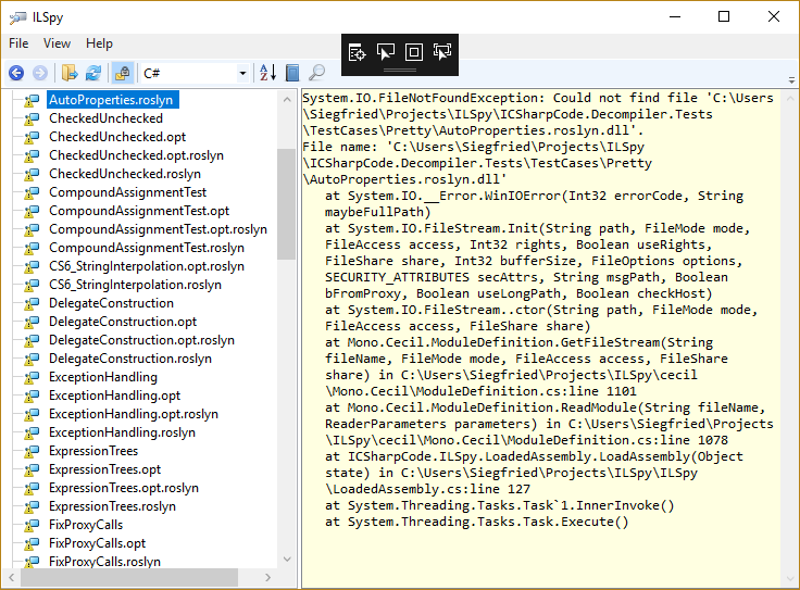 The Lastest Version Can Not Decompile Anything · Issue 997 · Icsharpcodeilspy · Github