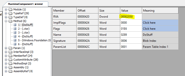 Methods in .winmd files compiled from C# don't show up in individual method view in ILSpy 4 ...