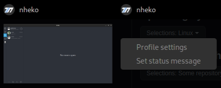 Weird context menu behaviour on Wayland · Issue #1102 · Nheko-Reborn/nheko · GitHub