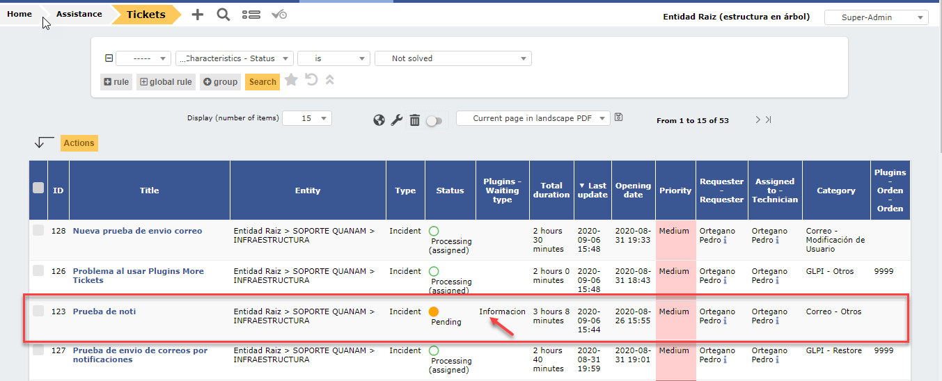Waiting type status does not change · Issue #90 · InfotelGLPI ...