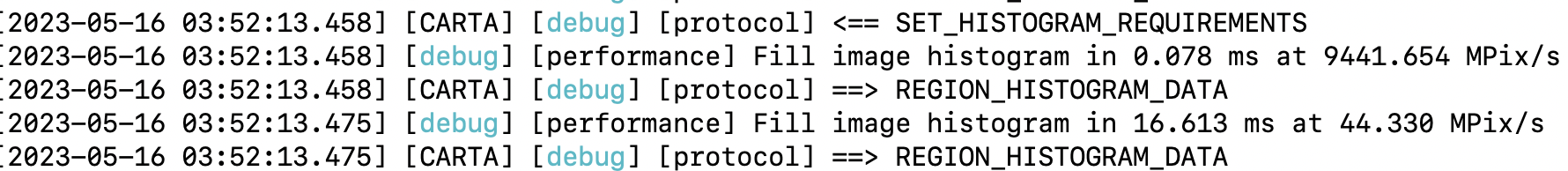 Additional REGION_HISTOGRAM_DATA ICD message return when I request ...