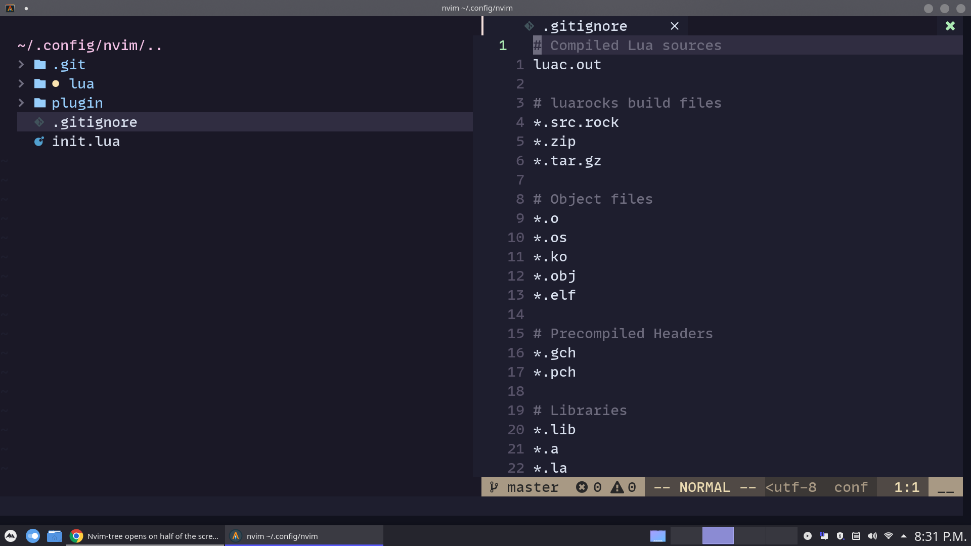 Nvim-tree opens on half of the screen when file is opened · Issue #606 ...
