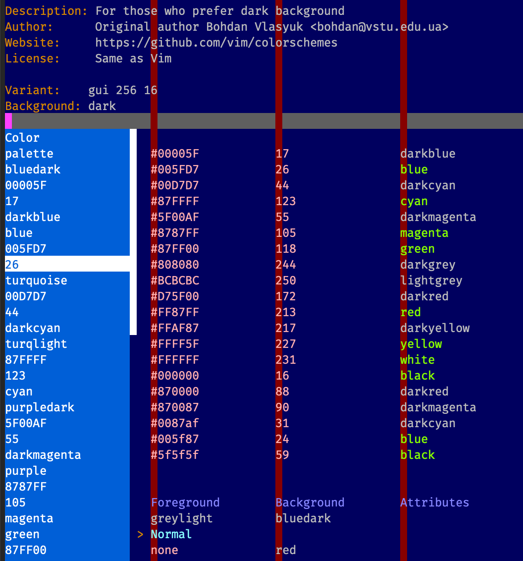 Popup menu galore · Issue #83 · vim/colorschemes · GitHub