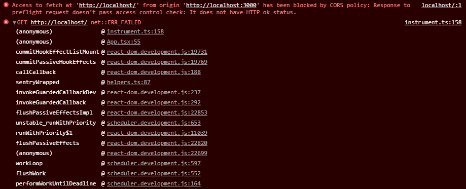 Sentry causes fetch to fail (instruments.ts) · Issue #3185 · getsentry/sentry-javascript · GitHub