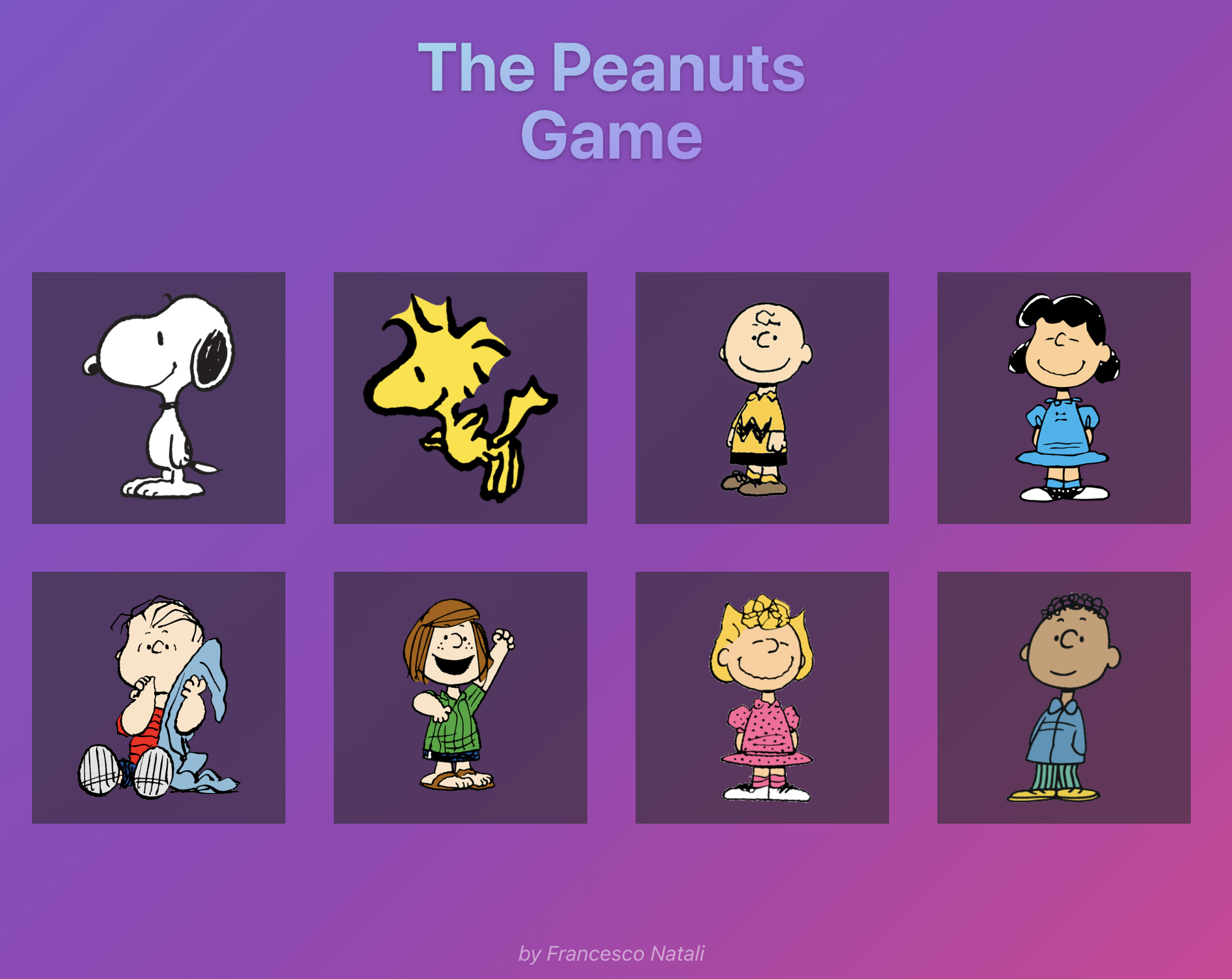 GitHub - francesconatali/the-peanuts-game: A little drag&drop game ...