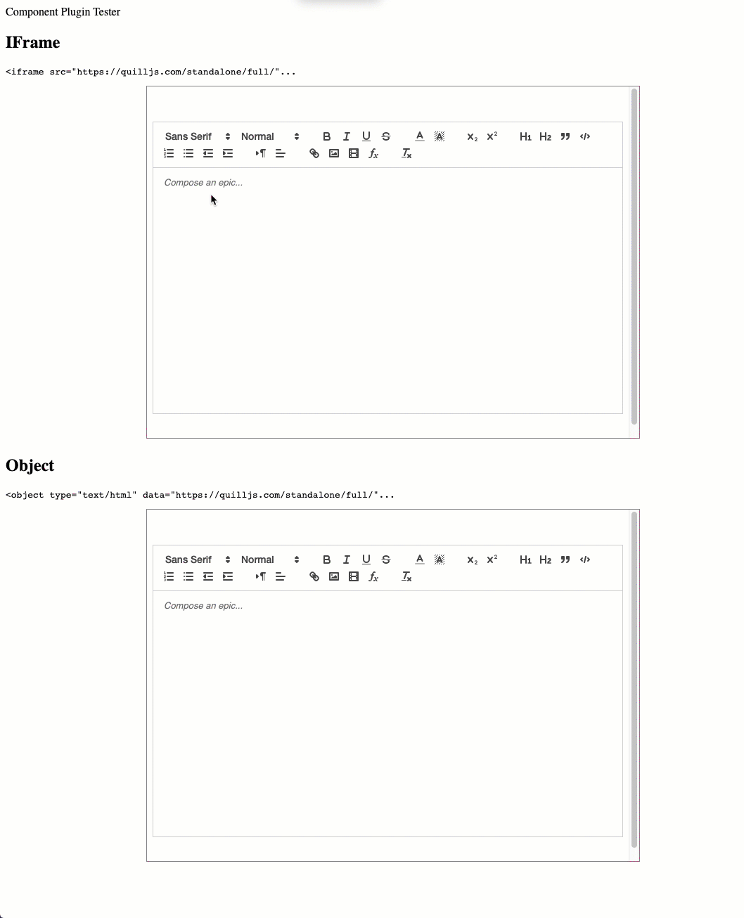 Problems with adding text color and background color when inside iframe or object · Issue #2785 ...