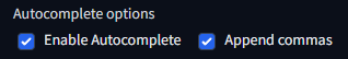 [Feature request] make autocomplete suffix (`, `) optional in config file · Issue #49 ...