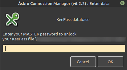 asbru asks me to type keepassxc password everytimes when I run connection. However master ...