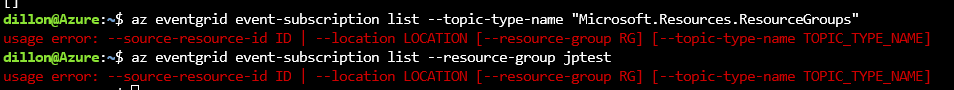 az eventgrid event-subscription list required parameter · Issue #8717 · Azure/azure-cli · GitHub