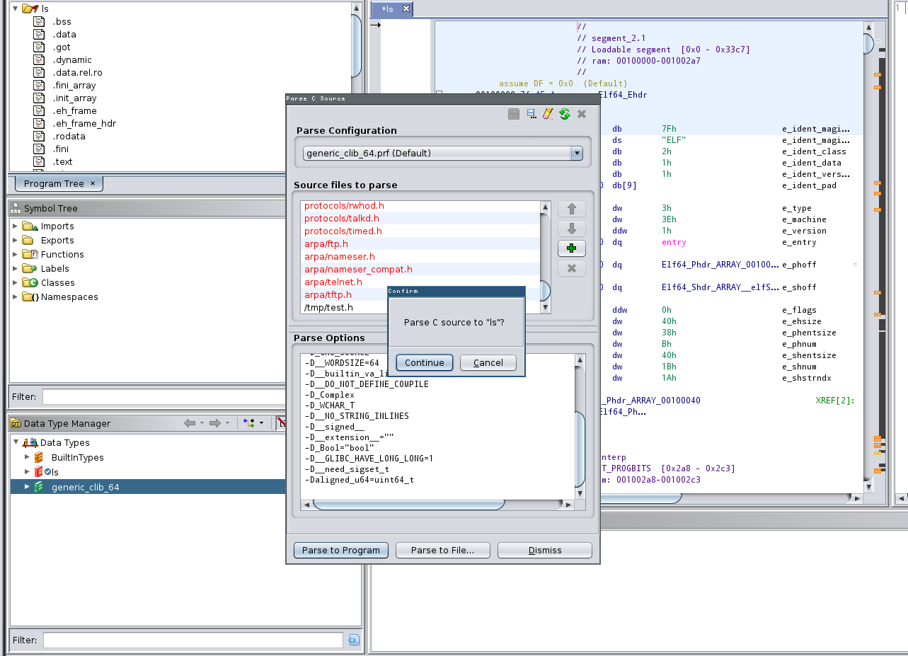 CParser does not work with a size_t prototype · Issue #1455 · NationalSecurityAgency/ghidra · GitHub