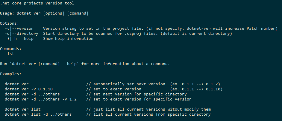 GitHub - greatfriends/dotnet-ver: .net core projects version tool ...