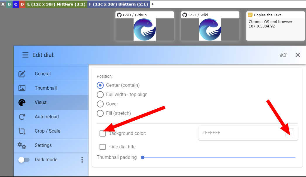 Dial background for text dials different than for thumbnail dials (defaults) ? · Issue #191 ...