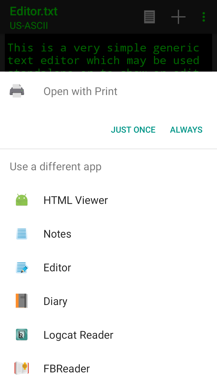 Share file function in the menu · Issue #167 · billthefarmer/editor · GitHub