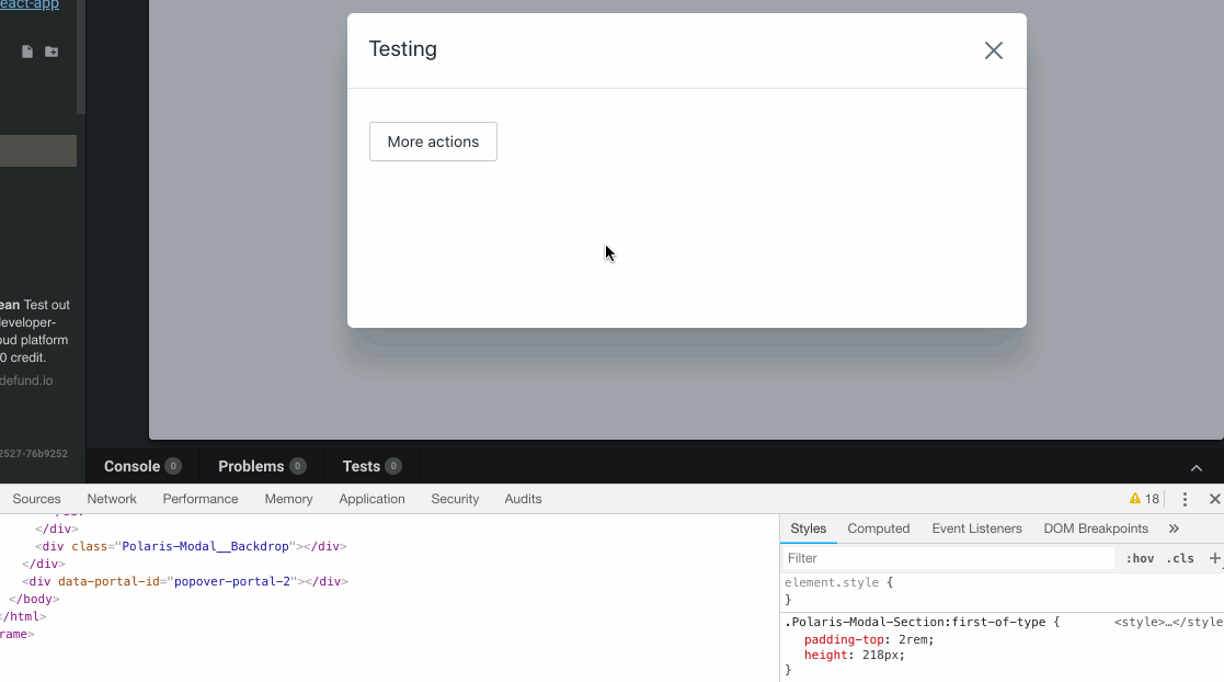 Popover doesn't open in Modal · Issue #544 · Shopify/polaris · GitHub