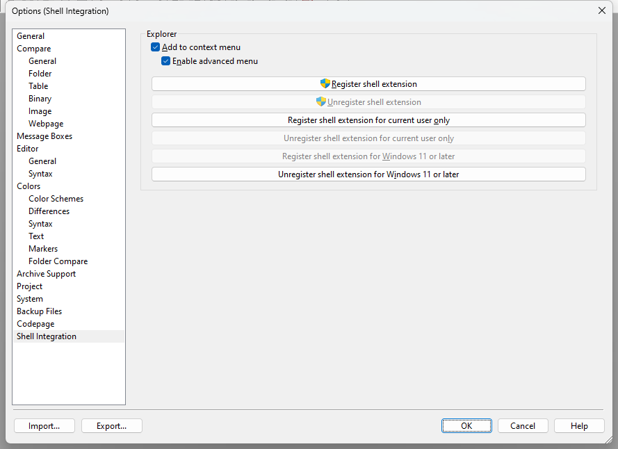 Shell Integration Does Not Open Winmerge When Selecting Two Folders