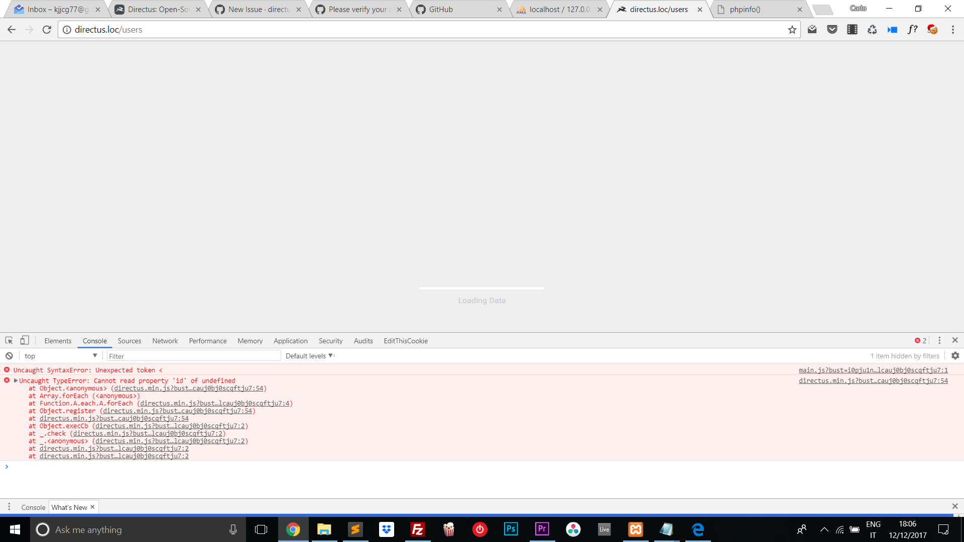 login stuck forever on data loading - javascript error in console · Issue #1998 · directus ...
