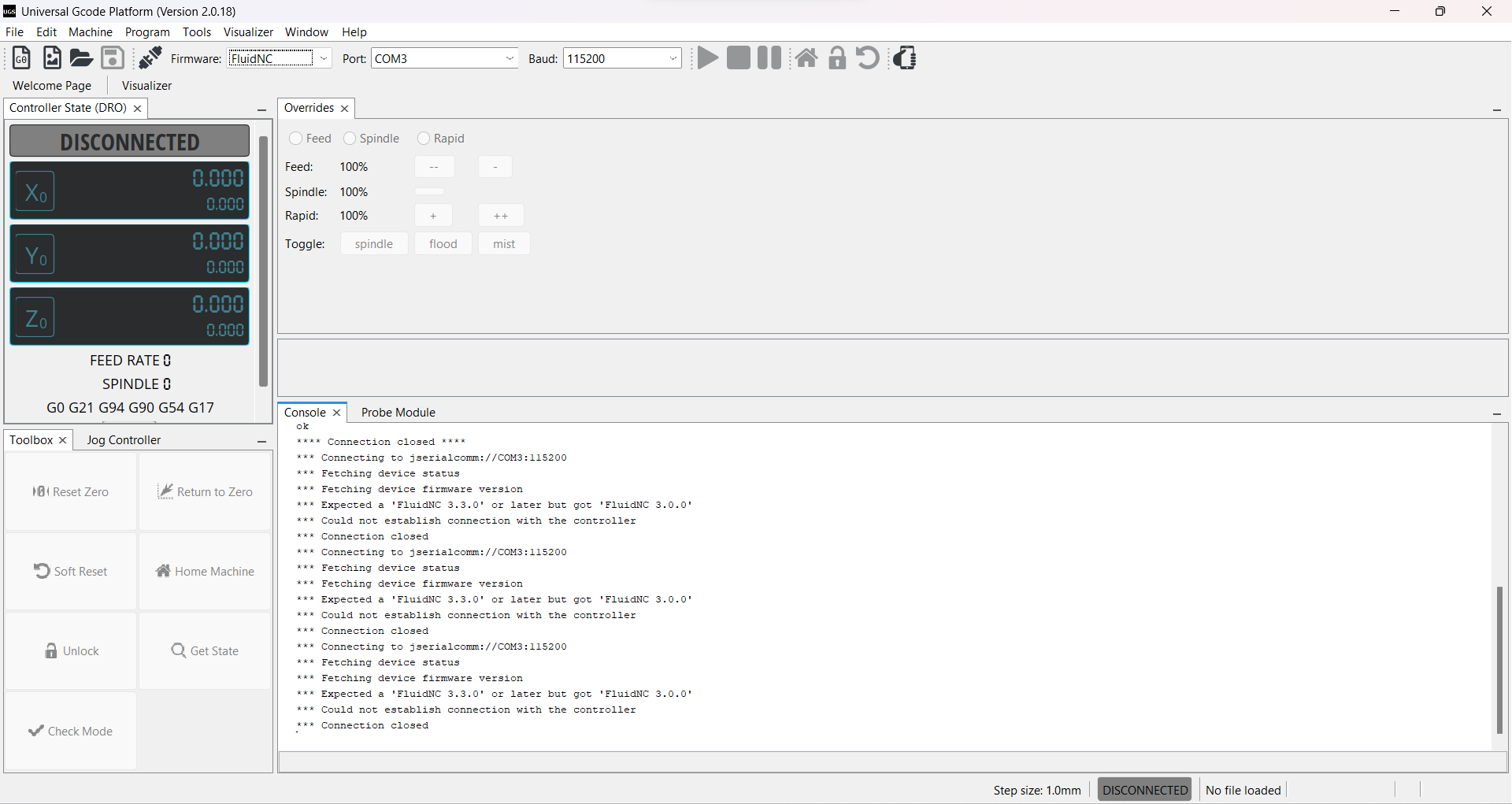 fluid nc connecting problem · winder Universal-G-Code-Sender · Discussion #2259 · GitHub