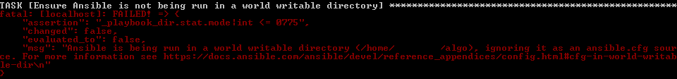 Windows WSL: "Ansible is being run in a world writable directory" · Issue #1637 · trailofbits ...