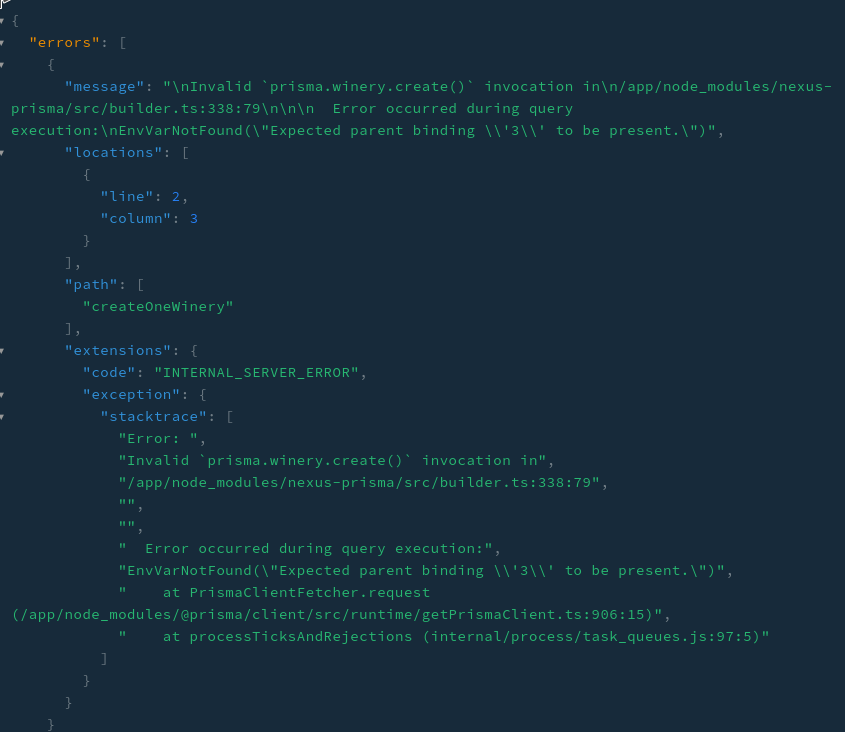 Running Into An Issue With The Connectorcreate Operation The Following Query Should Create An