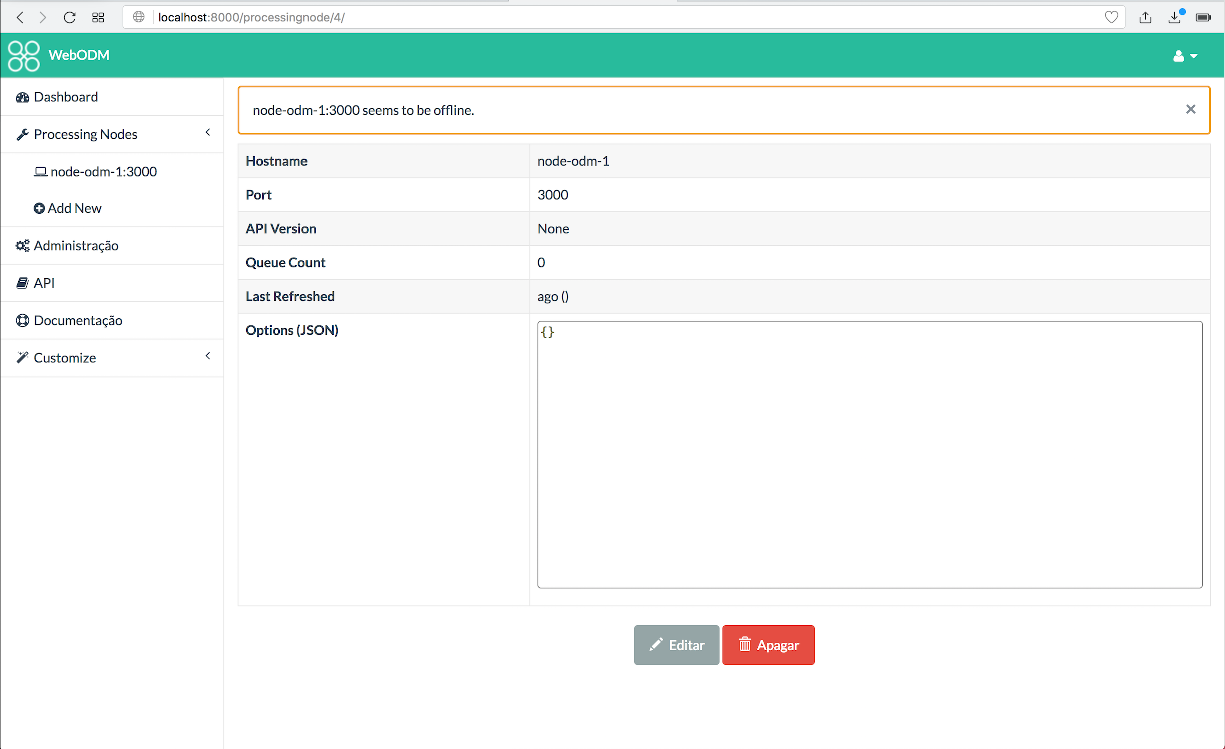 No usable processing nodes. · Issue #375 · OpenDroneMap/WebODM · GitHub