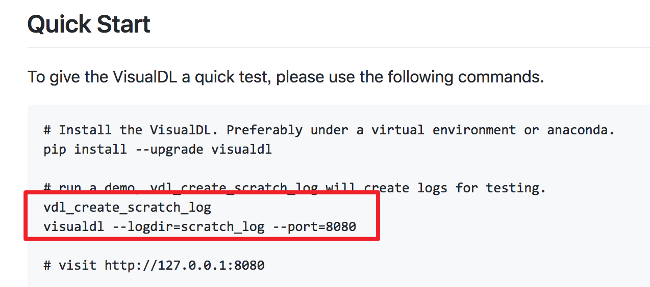 无法成功运行官网命令 · Issue #490 · PaddlePaddle/VisualDL · GitHub