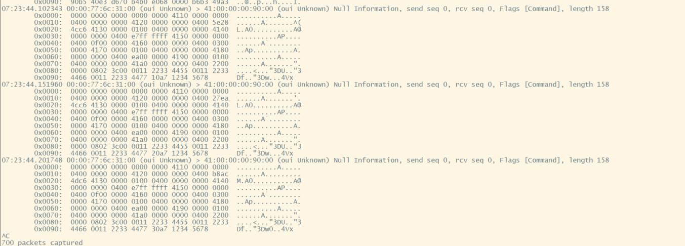 Generated packets aren't seen in monitor mode from another RT-AC86U with Nexmon CSI. · Issue #1 ...
