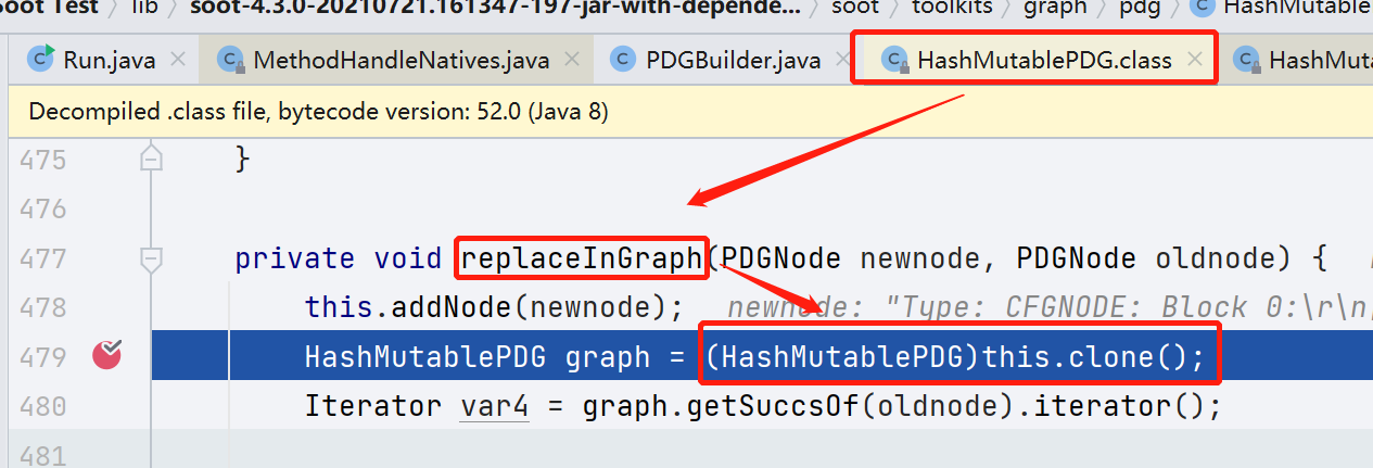 soot.toolkits.graph.HashMutableEdgeLabelledDirectedGraph cannot be cast to soot.toolkits.graph ...