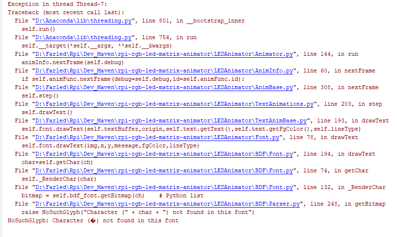 Font Problem with special chars · Issue #9 · BNNorman/rpi-rgb-led-matrix-animator · GitHub