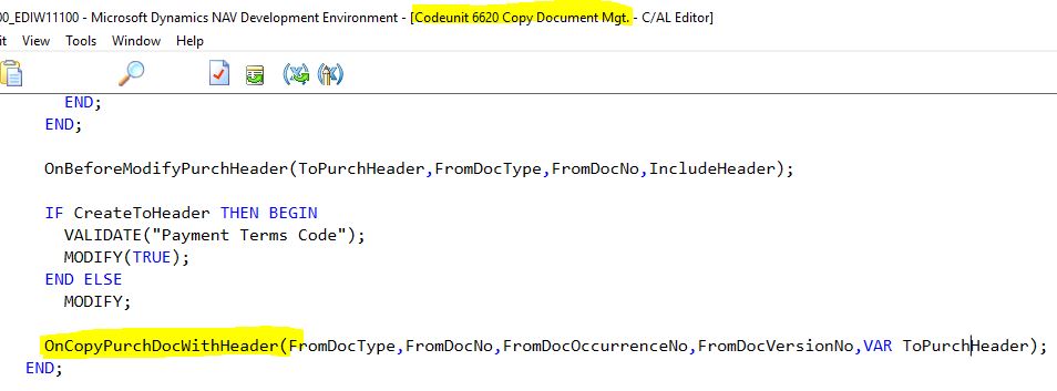 Event Request C6620 OnCopyPurchDocWithHeader · Issue #1343 · microsoft ...