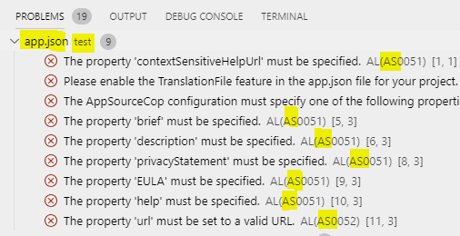 AppSourceCop active in workspace folder despite settings · Issue #5489 · microsoft/AL · GitHub