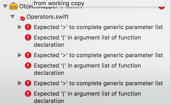 Multiple errors for swift 3 · Issue #849 · tristanhimmelman/ObjectMapper · GitHub
