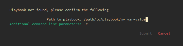 Can't run playbook from configuration with extra-vars in parameters · Issue #1437 · ansible ...