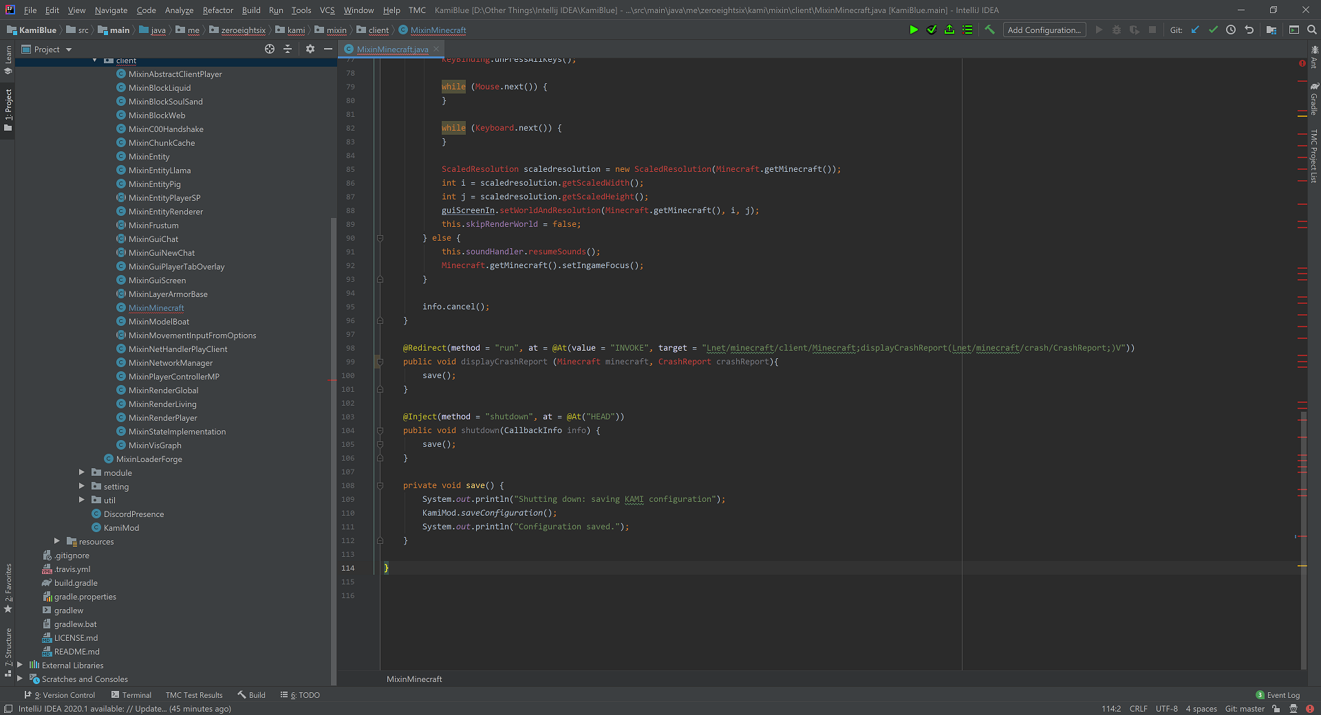 Incompatibility with VanilaFix (outdated mixin) · Issue #187 · zeroeightysix/KAMI · GitHub